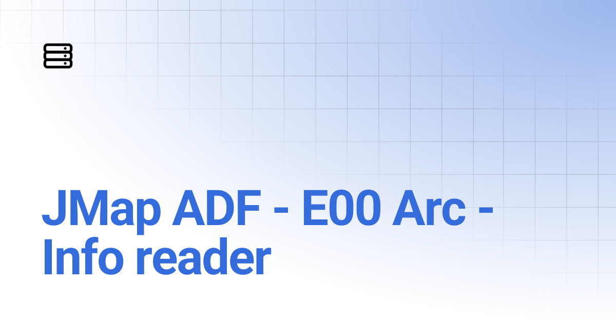 JMap ADF - E00 Arc - Info reader | JMap Server Kathmandu