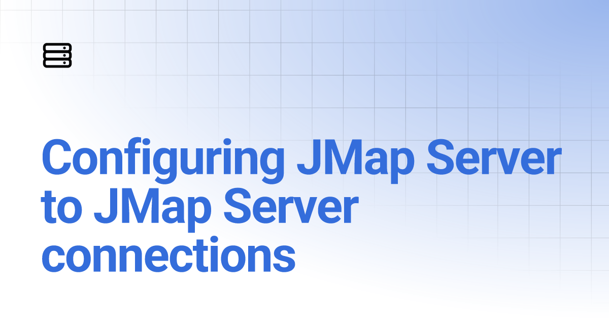 Configuring JMap Server to JMap Server connections | JMap Server Kathmandu