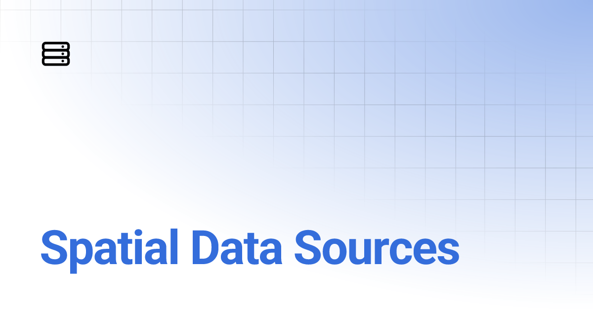 Spatial Data Sources | JMap Server Kathmandu