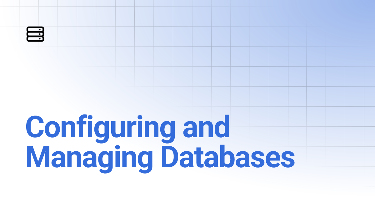 Configuring and Managing Databases | JMap Server Kathmandu