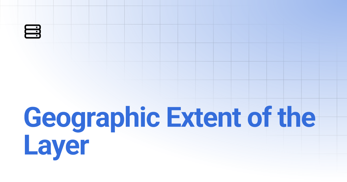 Geographic Extent of the Layer | JMap Server Kathmandu