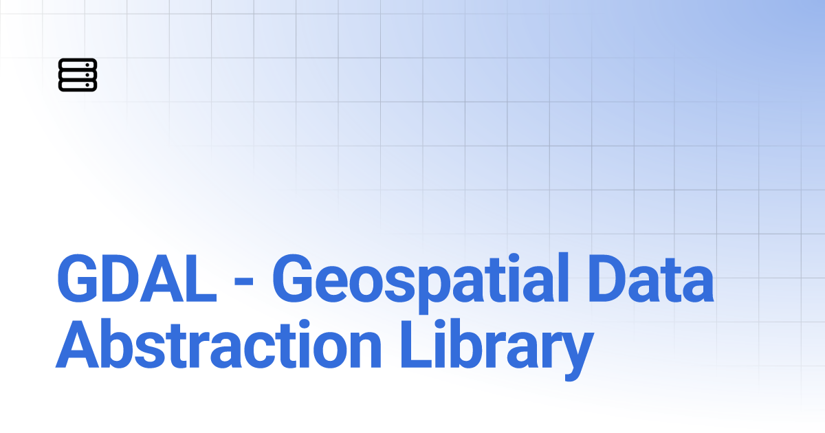 GDAL - Geospatial Data Abstraction Library | JMap Server Kathmandu