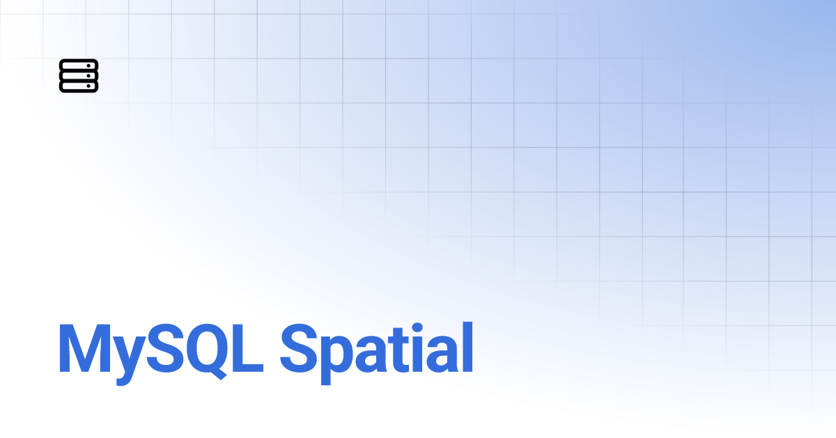 MySQL Spatial | JMap Server Kathmandu