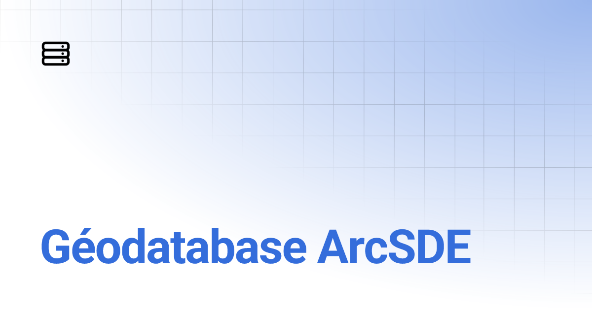 Géodatabase ArcSDE | JMap Server Kathmandu