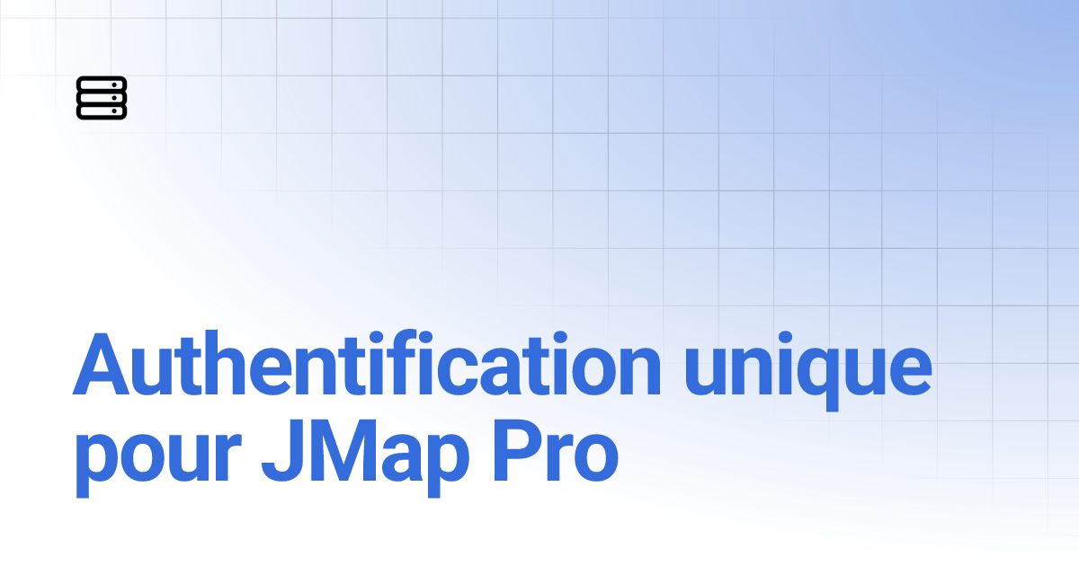 Authentification unique pour JMap Pro | JMap Server Kathmandu